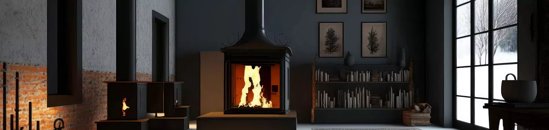 Thelin Hearth Products Fireplace Indian Battle Heights - Thelin Hearth ...